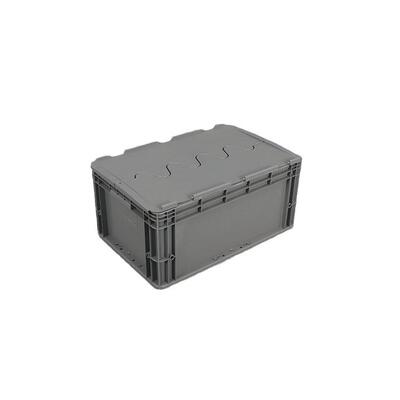 -生产供子应塑料箱韧性FJW600280塑料物流箱 带翻好盖子