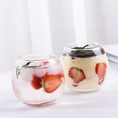 Clear drink glass, thin crystal glass, soda glass