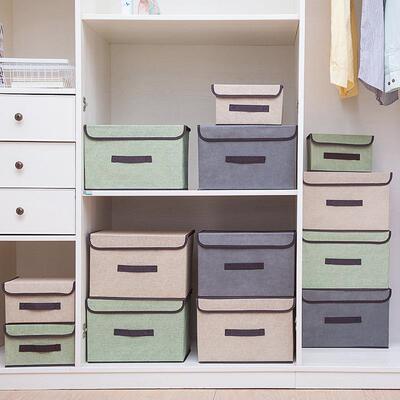 Foldable Storage Boxes for Home Use, Set of Two, Multi-purpo