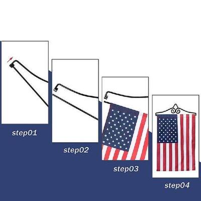 2pcs Garden Wall Scroll Hangers Metal Horizontal Garden