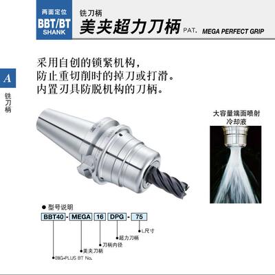 新倍比高精度弹簧夹头 BBT40-MEGA16DPG-75 全系列出货