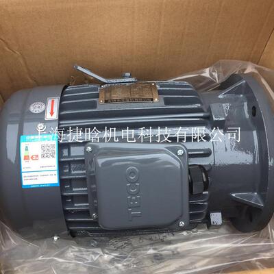 TECO东元电机0.75KW卧式AEEFF3 TEGH80M2 0.75W东刹车制动马达1HP