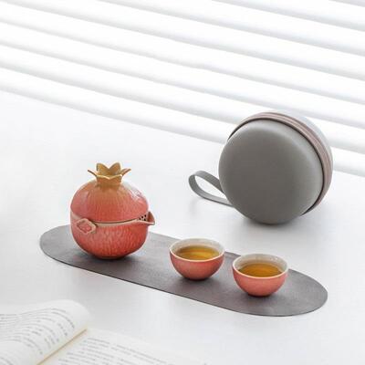 似水榴年快客杯便携式户外一壶三杯喝茶装备高端旅行茶具套装