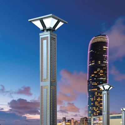 广场方形景观灯柱简约中式庭院灯户外灯小区公园园林3米LED庭院灯