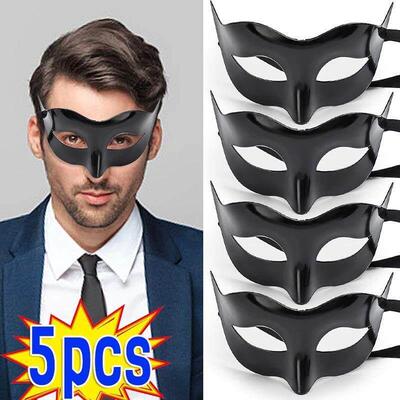 Halloween Black Masks for Couple Venetian Woman Lace Men PP