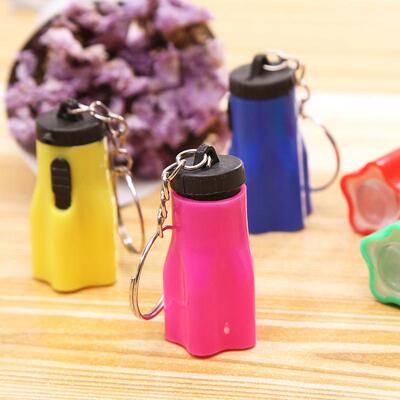 LED Flashlight Plum Blossom Light Keychain Mini Lamp Light E