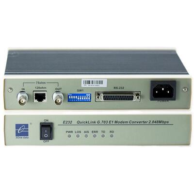 E232 RS232转E1协议转换器 串口到E1环回G.703三旺3onedata