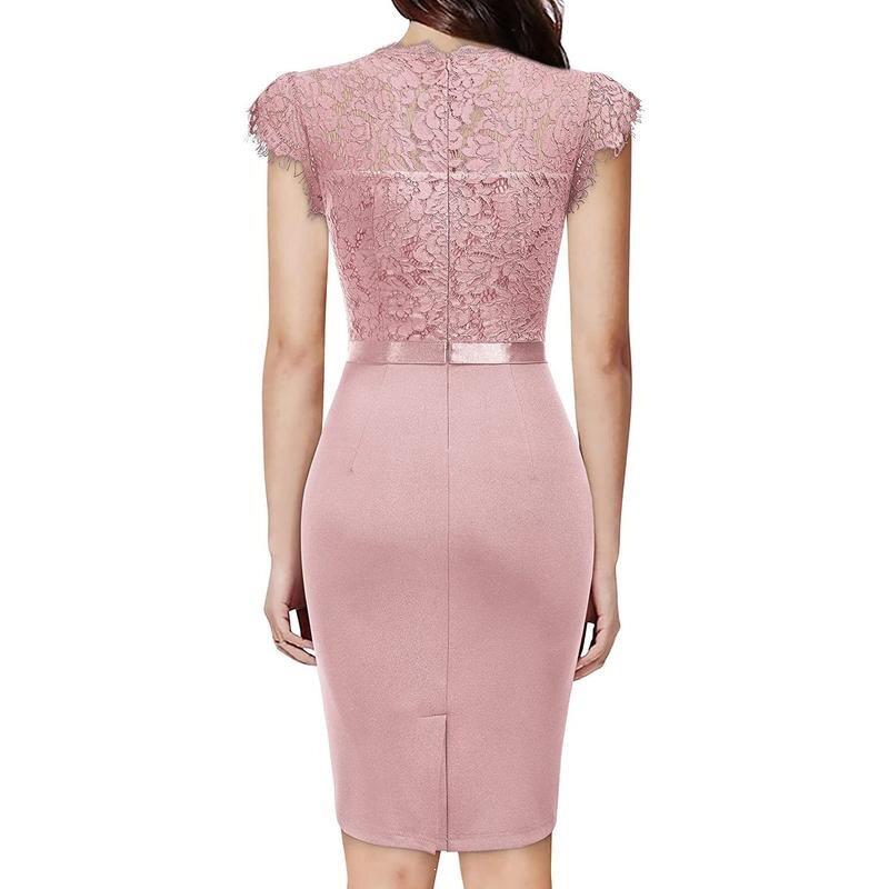 D 22846 Bridesmaid Lace Bodycon Dress 伴娘包臀连衣裙
