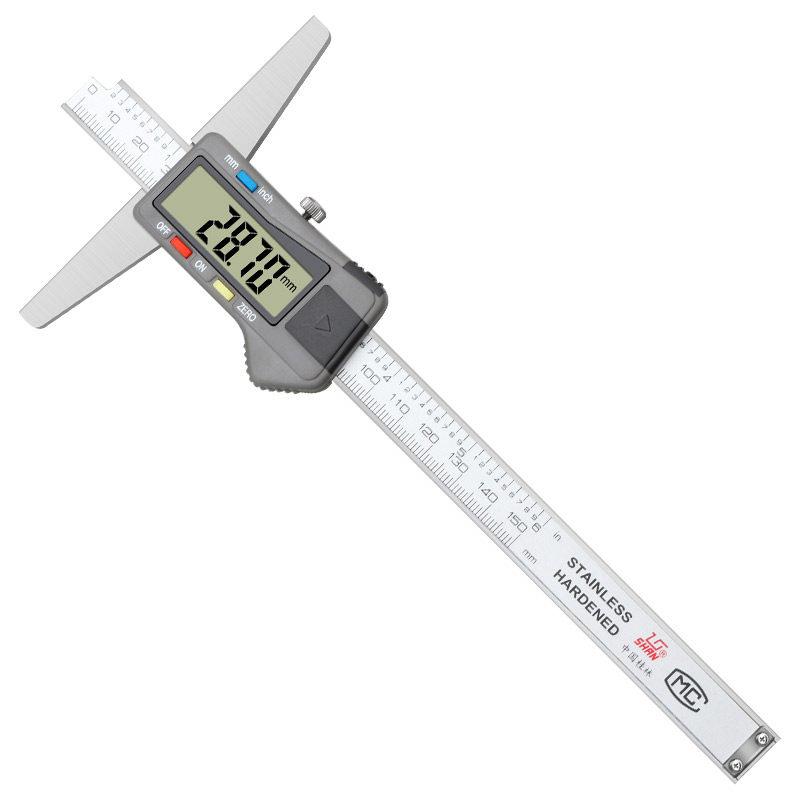桂林0电子数显深度尺高精度游标1带表深度卡尺0-520-0-30数显深度