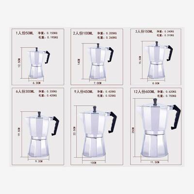 Coffee Maker Aluminum Mocha Espresso Percolator Pot colours