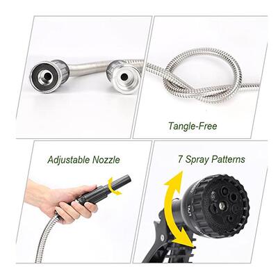 不锈水钢花园管管户外属金水带管双喷嘴不会HVX扭结和缠结灵活便