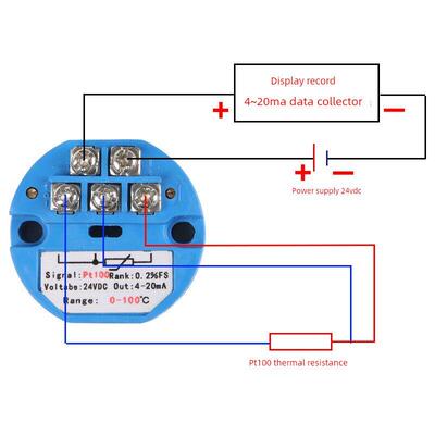 Pt100高精度输出4-20Ma/0-5V/0-10V铂热阻传感器