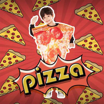 Adult Funny Pizza Costume Halloween Food Cosplay Family