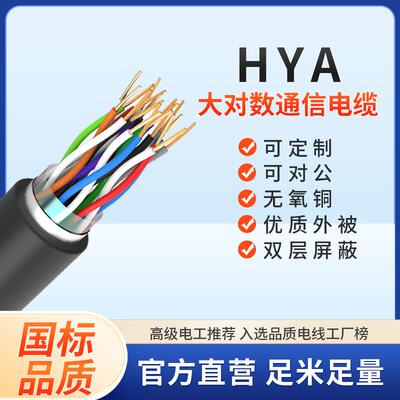 国标无氧铜室外HYA室内HSYV5 10 20 25 50 100大对数电话通信电缆