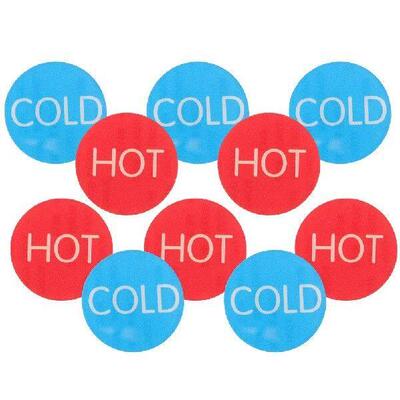 20 Pcs Hot and Cold Water Signs Labels for Faucet Faucets