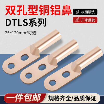 双孔铜鼻子DTS25/35/70/95/120/150/185/240/300平方线耳接线端子