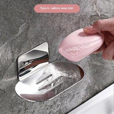 Drainable Soap Dish 304 Stainless Steel No Punch Hanging