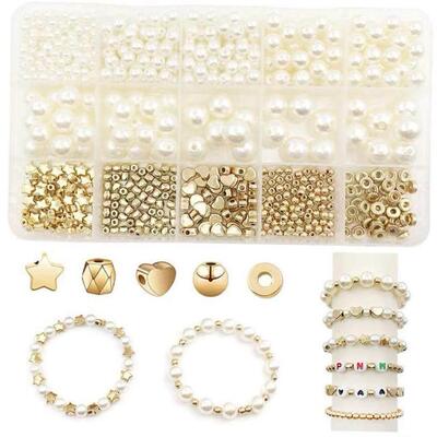 720 Pcs pearl suit spacer beads For DIY Bracelet Necklace