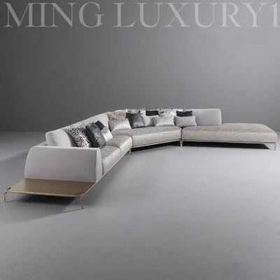 RobertoCavalli设计师款创意转角沙发高端别墅大户型客厅布艺沙发