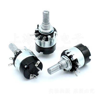 RV137-2带开关碳膜电位器B4K7 4.7K 10K 100K 470K调光调速开关M8