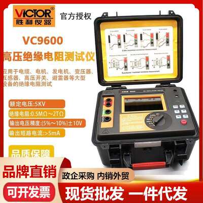 VICTOR/胜利VC9600B/VC9600高压绝缘电阻测试仪1万伏 15KV兆欧表