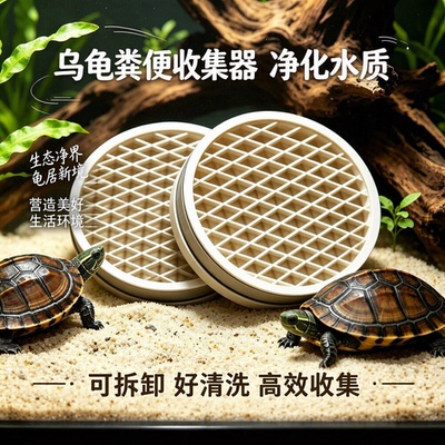 Pvc乌龟粪便收集器 龟缸马桶蛋龟果核泥龟净化水质可拆卸好清洗