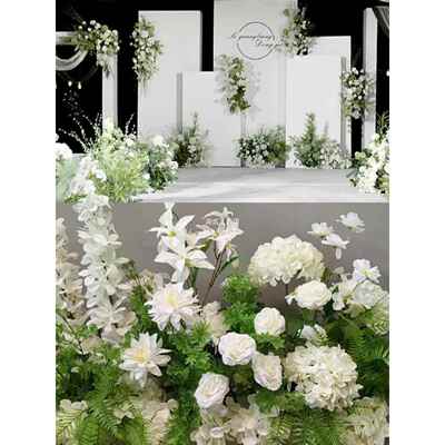 现庆排花舞台T台路婚引婚礼场布置花排花条婚庆装饰花BHG-1188路