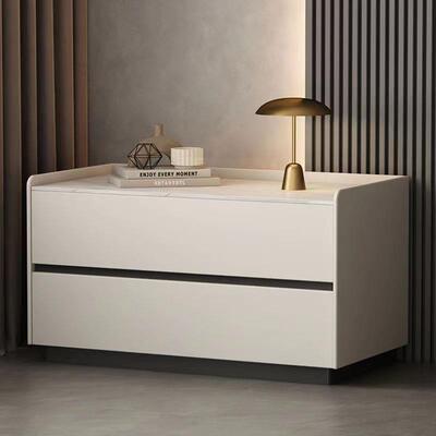 床轻奢实木床RVA头卧室家用边柜新款简约收纳加现代意式储柜物柜