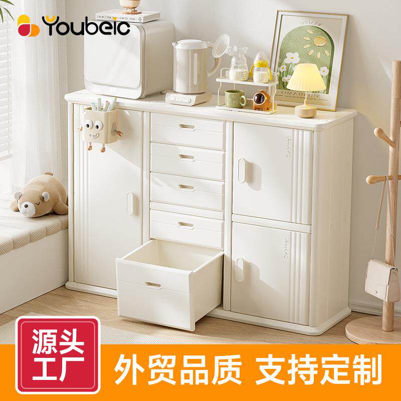 儿童玩具收纳柜宝宝分类置物收纳架斗柜婴儿储物柜喂养台衣柜一体