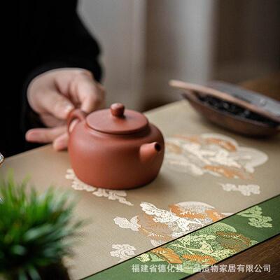 新款直销云松织锦干泡茶布茶桌布茶席日式茶道茶垫布小茶席棉麻茶