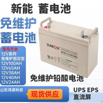 新能SUNEOM蓄电池12V120AH SH120-12 免维护储能