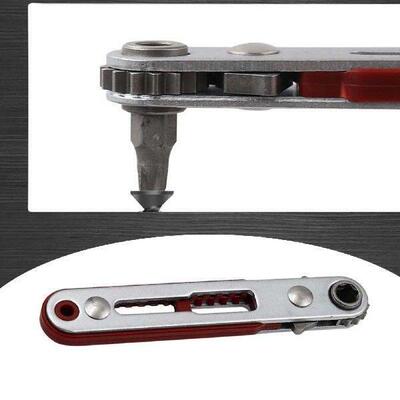 1/4 Mini High Offset Ratcheting Screwdriver with Two Heads