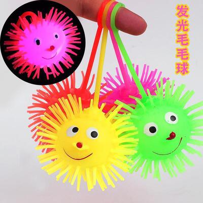 Glowing Hedgehog Pom-Pom, Elastic Flashing Hedgehog Pom-Pom,