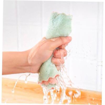 Double-layer Absorbent Microfiber Kitchen Dish Cloth towel