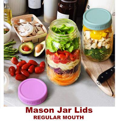 Mason Jar Lids Plastic Storage Caps Canning Jars