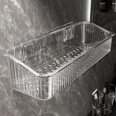 Bathroom shelf, no-drill wall-mounted storage rack, perfect