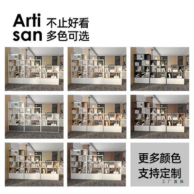 办木质公室隔断柜文件柜料双示面F5M8SMTT书柜资柜矮柜储物柜简约