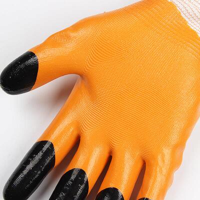 劳保手套防滑浸胶耐油机械工作防油防水加厚胶皮耐磨王登升909男