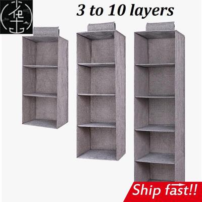 10 layers clothes hanging bags organizer storage cabinet