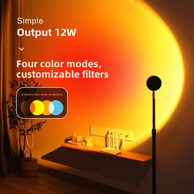 Sunset Lamp Rainbow Projector Night Light Led Desk Lamp Deco