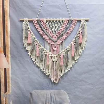 大型苏波墙西米亚手工编织挂毯55032彩色流壁装饰礼婚户外场地布