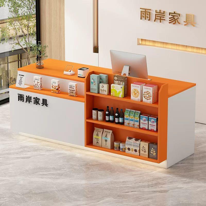 吧台便利店收银台店铺小型柜台超市文具店展示架奶茶前台桌接待台