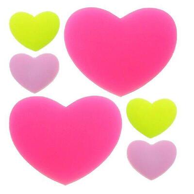 6pcs 6 Heart Shaped Tennis Racket Dampeners Soft Silicone