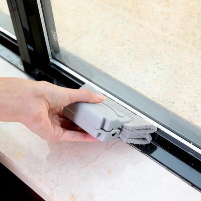 Window groove cleaning brush, used for sweeping the recesses
