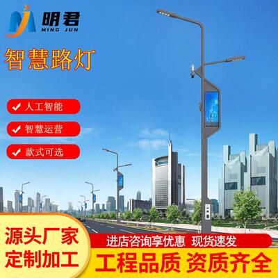 5G多功能智慧路灯信号灯杆监控照明多功能路灯杆灯控制路组合