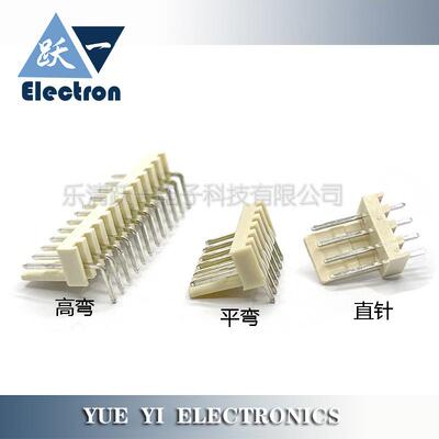 KF2510直针平弯高弯针间距2.54mm接插件2-16P连接器180/90度针座