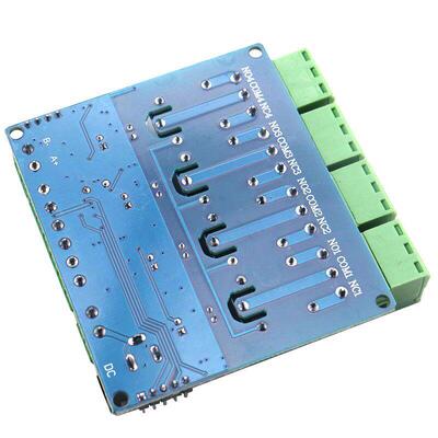 Modbus RTU 4路继电器模块 四路输入 光耦隔离 RS485通讯 单片机