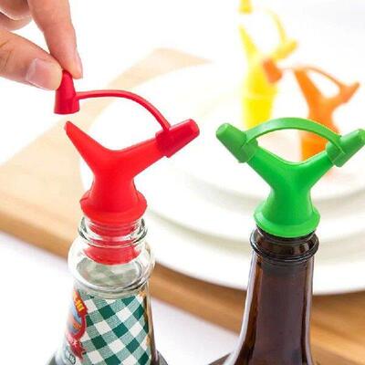 2PC/Lot Double Mouth Funnel Wine Sauce Funnel Anti Leakage