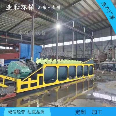 双轴槽式洗石机锰矿石擦洗机泥矿石脱泥器螺旋洗矿机