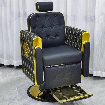 欧式理发椅镀金美发椅重型复古椅油头椅子可挂头枕毛巾造型椅